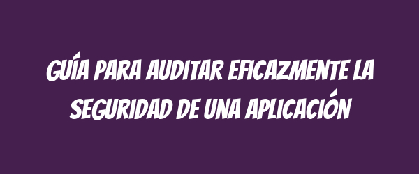 Guía para auditar eficazmente la seguridad de una aplicación
