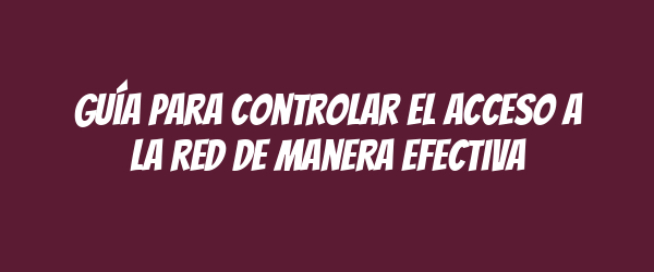 Guía para controlar el acceso a la red de manera efectiva
